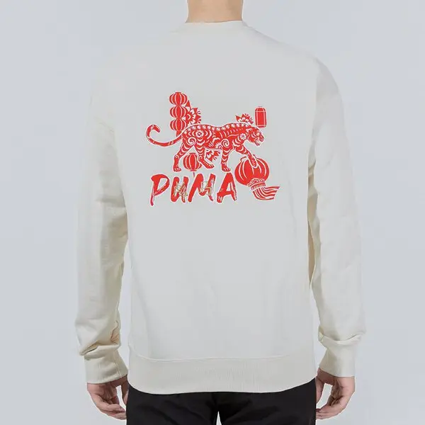 PUMA Cny Graphic Crew Sweatshirt - White