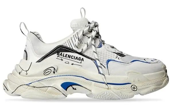 Balenciaga Triple S Sneakers - Default White/blue