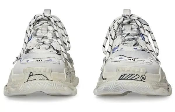 Balenciaga Triple S Sneakers - Default White/blue