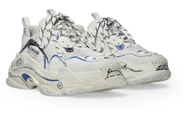 Balenciaga Triple S Sneakers - Default White/blue