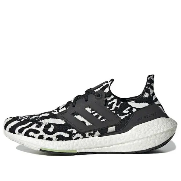 Adidas Ultraboost 22 "zebra" Sneakers - Core Black/core Black/almost Lime