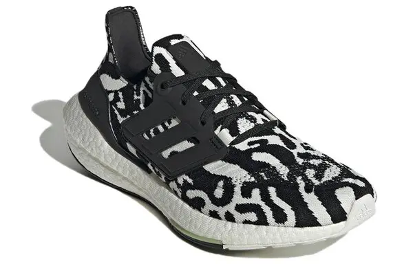 Adidas Ultraboost 22 "zebra" Sneakers - Core Black/core Black/almost Lime