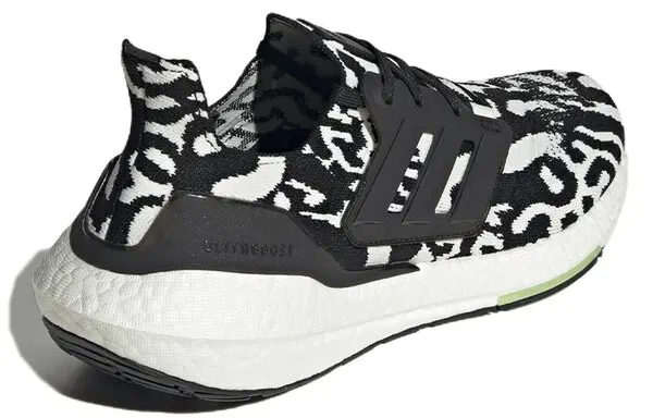 Adidas Ultraboost 22 "zebra" Sneakers - Core Black/core Black/almost Lime