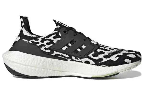 Adidas Ultraboost 22 "zebra" Sneakers - Core Black/core Black/almost Lime