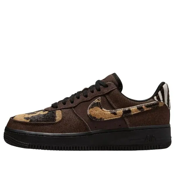 Nike Force 1 Low "animal Print - Brown/black/tan