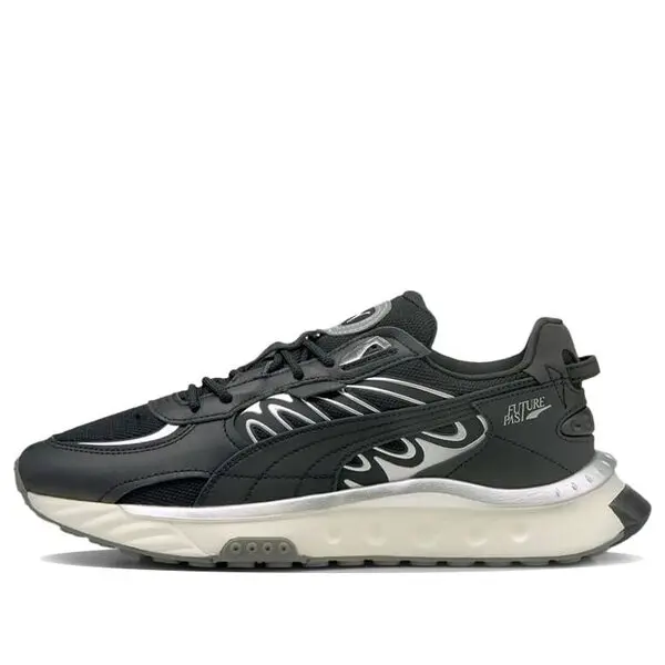 PUMA Wild Rider Techno Sneakers - Black/white/silver