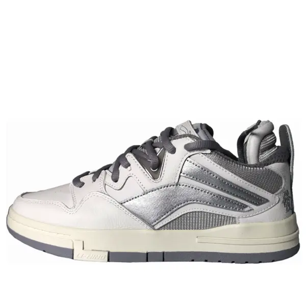 LI-NING X Weiwu Pro Skateboarding Sneakers - White/silver/grey