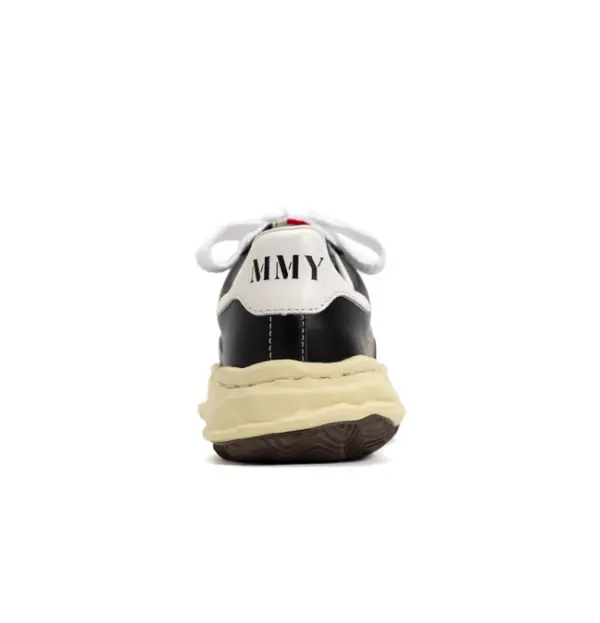 Mihara Yasuhiro Blakey Vl Og Sole Leather Low-top Sneakers - Black/white