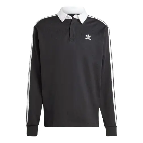 Adidas Adicolor Long-sleeved Polo Shirt - Black