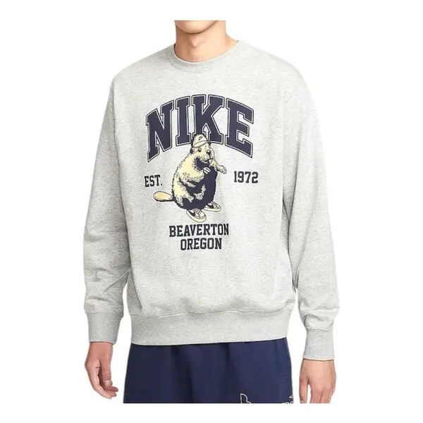 Nike Club Sweatshirt - Grey/navy