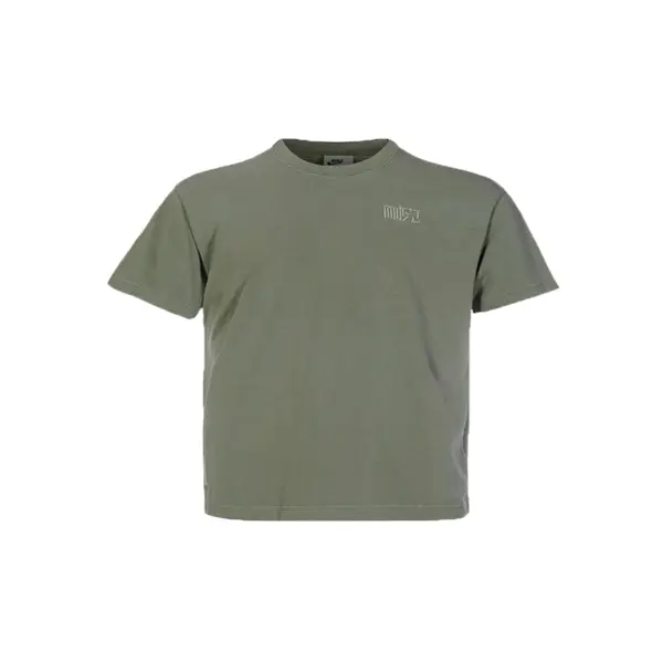 Nike Nai-ke Cha Nai-ke Cha Series Casual Breathable Solid Color Short Sleeve Green T-shirt - Multi-color