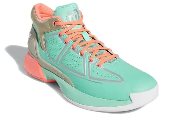 Adidas D Rose 10 "boardwalk" Mid Top Basketball Sneakers - Green/red/brown