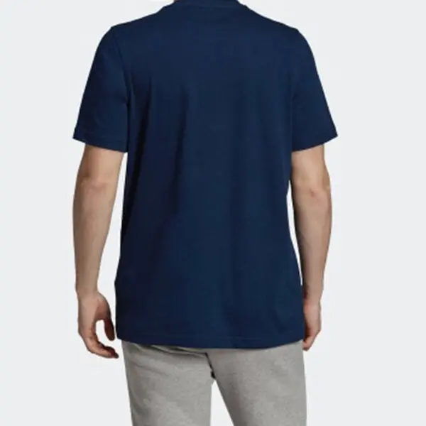 Adidas Originals Trefoil Tee Colleage Alphabet Printing Breathable Short Sleeve Blue - Navy