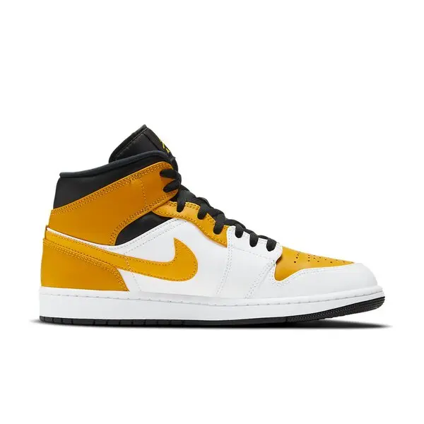 JORDAN 1 Mid Sneakers - White/black/university Gold