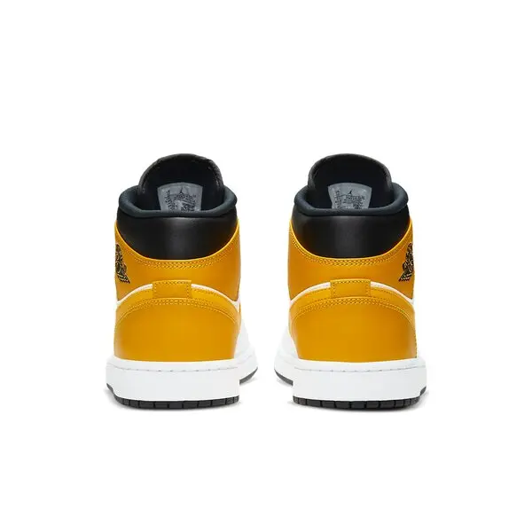 JORDAN 1 Mid Sneakers - White/black/university Gold
