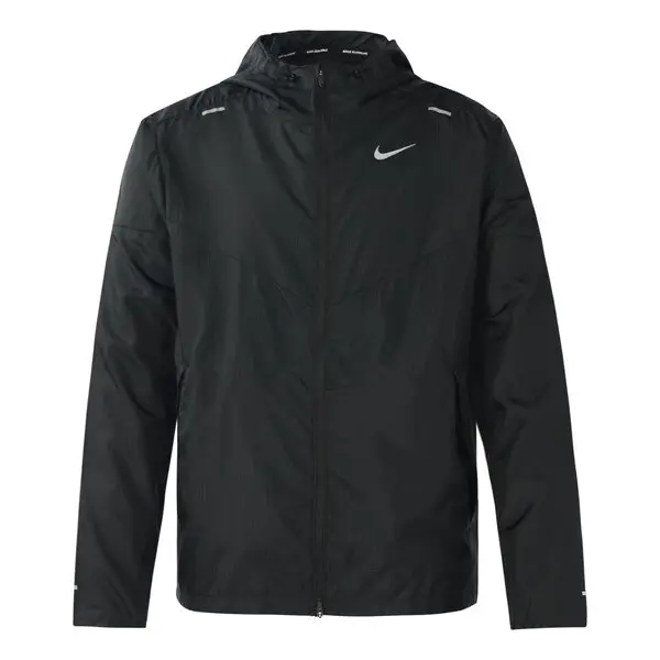 Nike Windrunner Woven Hooded Running Jacket - Black