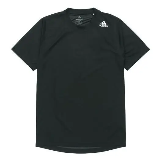 Adidas Round-necktrainingcasual Sportsshort-sleevetee - Black