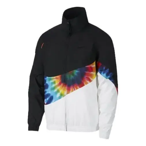Nike Big Swoosh Tie-dye Jacket - Black