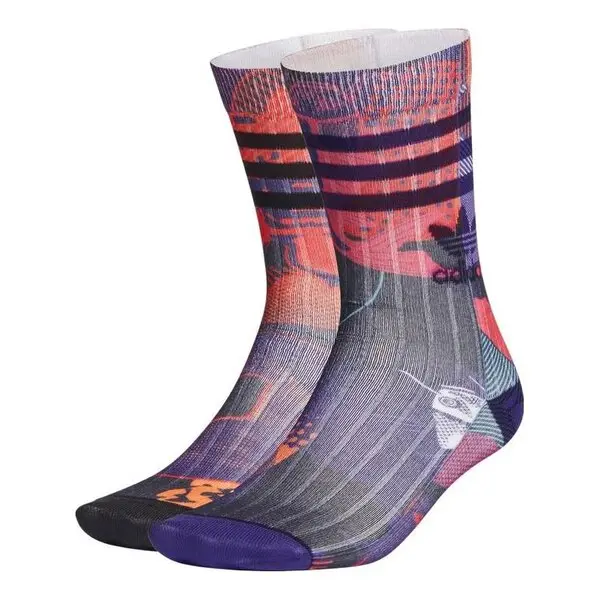 Adidas Originals Crew Socks With Color Block Pattern - Multi-color