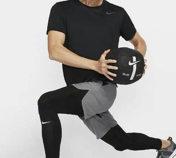 Nike Pro Solid Color Casual Printing Round Neck Pullover Short Sleeve