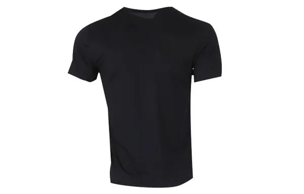 Nike Pro Solid Color Casual Printing Round Neck Pullover Short Sleeve - Black
