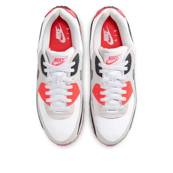 Nike Max 90 'infrared' Sneakers - White/particle Grey/light Smoke Grey