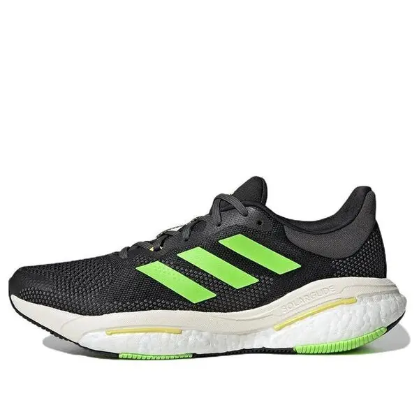 Adidas Solarglide 5 Athletic Sneakers - Core Black/solar Green/beam Yellow
