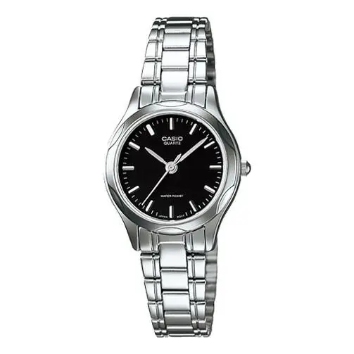 Casio Stainless Steel Analog Quartz Watch - Black