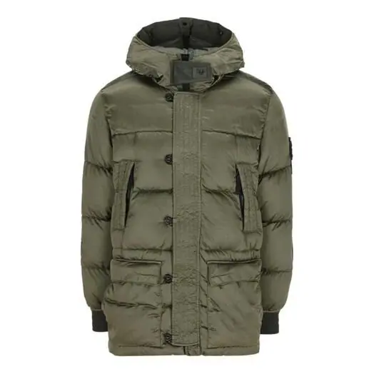 Stone Island Water Repellent Hooded Down Puffer Jacket - Green