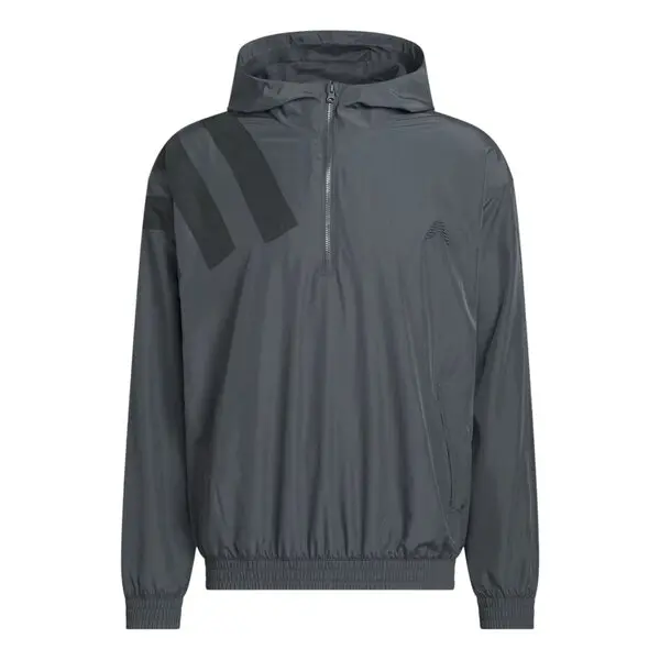 Adidas Anthony Edwards Anorak Pullover Jacket - Carbon