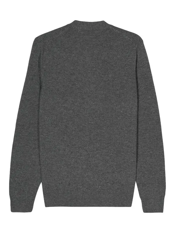 Play Comme Des Garcon Cardigan With Red Heart - Grey
