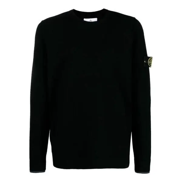 Stone Island Wool Crewneck Sweater - Black