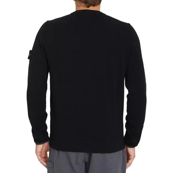 Stone Island Wool Crewneck Sweater - Black