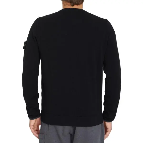 Stone Island Wool Crewneck Sweater - Black