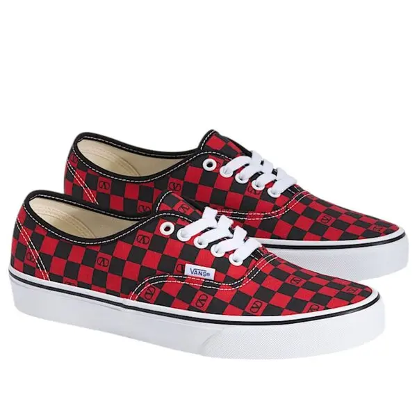 VANS X Valentino Garavani Authentic Checkerboard Sneakers - Checkerboard Red