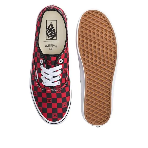 VANS X Valentino Garavani Authentic Checkerboard Sneakers - Checkerboard Red