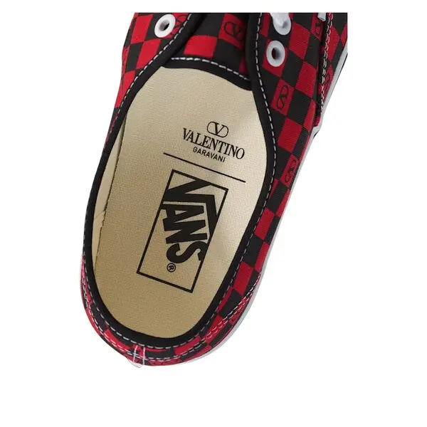 VANS X Valentino Garavani Authentic Checkerboard Sneakers - Checkerboard Red