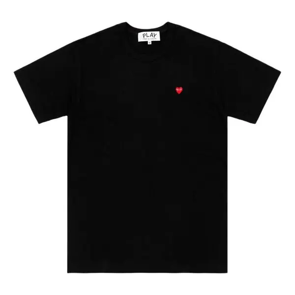 Play Comme Des Garcon Ss25 Small Heart T-shirt - Black