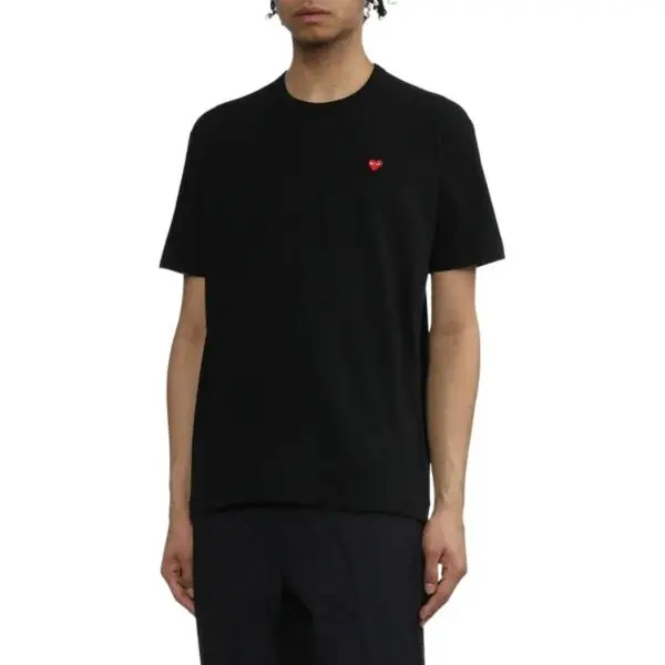 Play Comme Des Garcon Ss25 Small Heart T-shirt - Black