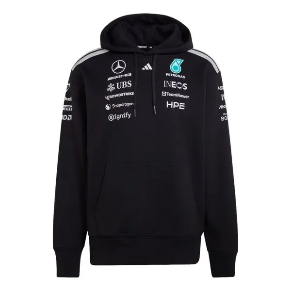Adidas Mercedes Amg Petronas Formula 1 Team Driver Hooded Sweatshirt - Black