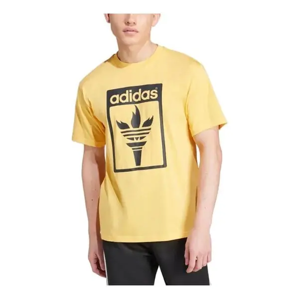 Adidas Trefoil Torch T-shirt Asia Sizing 'yellow Black - Yellow/black