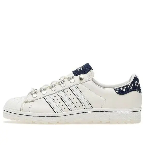 Adidas Footshop X Superstar "blueprinting" Sneakers - White/blue