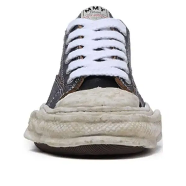 Mihara Yasuhiro Peterson23 Og Sole Cracking Leather Low Sneakers - Black
