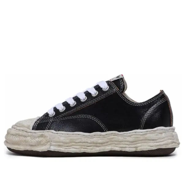 Mihara Yasuhiro Peterson23 Og Sole Cracking Leather Low Sneakers - Black
