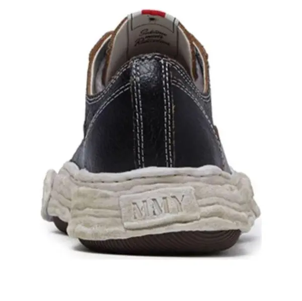 Mihara Yasuhiro Peterson23 Og Sole Cracking Leather Low Sneakers - Black