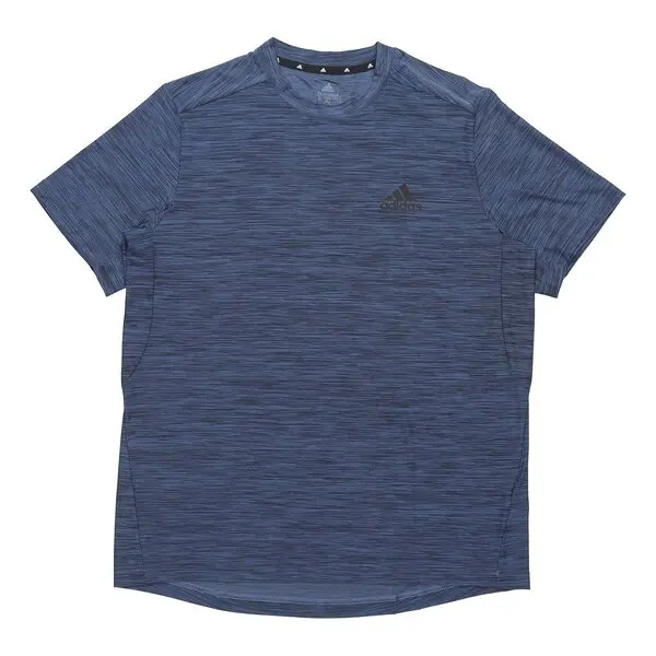 Adidas M Ht El Tee Casual Sports Breathable Quick Dry Short Sleeve Navy Blue - Dark Blue