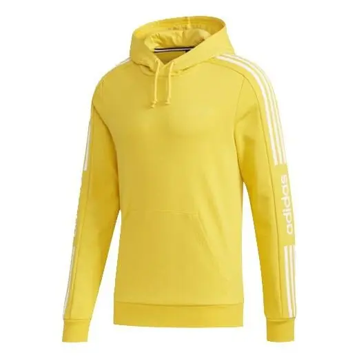 Adidas Neo Side Stripe Knit Hoodie - Yellow