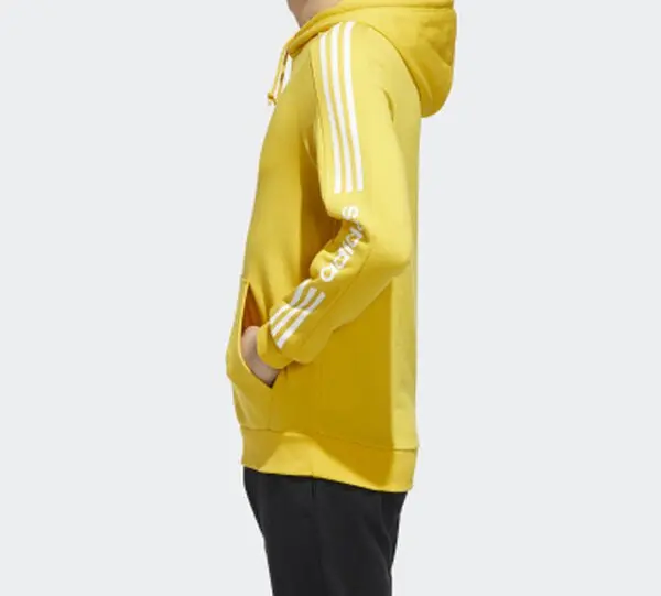 Adidas Neo Side Stripe Knit Hoodie - Yellow