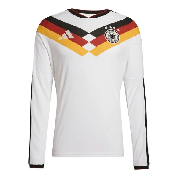 Adidas Germany 26 Home Authentic Long Sleeve Jersey - White