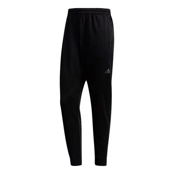 Adidas Alphabet Printing Knit Bundle Feet Sports Pants - Black